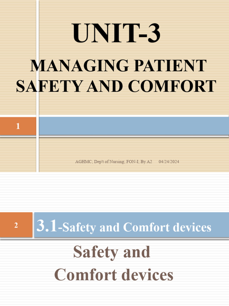 Patient Safety and Comfort Devices Guide | PDF | Bed | Bedding
