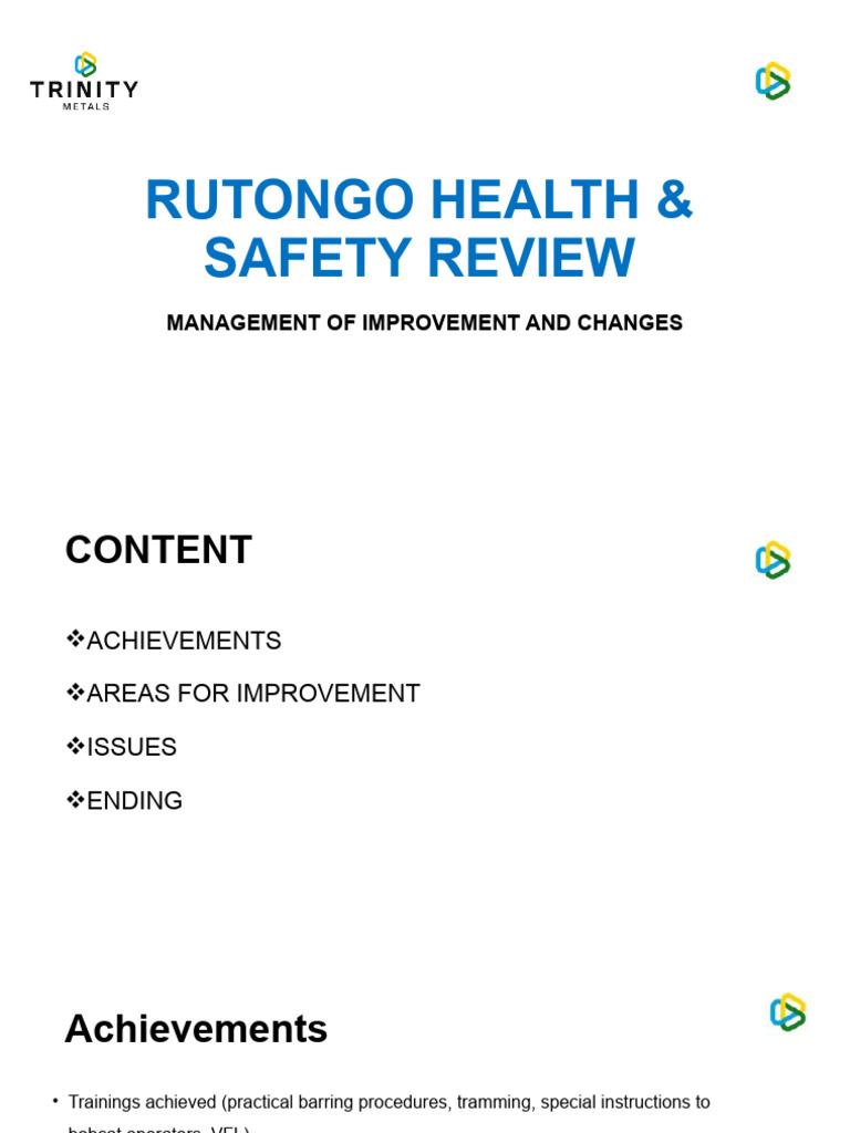 Rutongo Health & Safety Review | PDF | Safety
