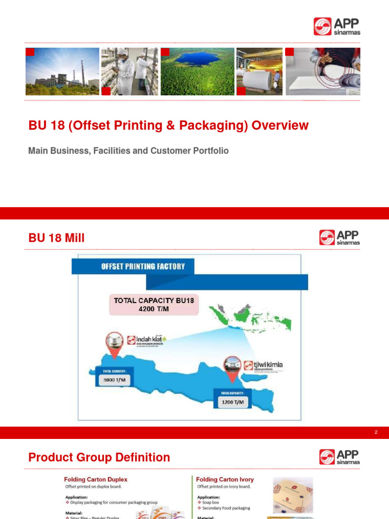 Company Profile BU18 Offset Packaging APP Sinarmas (With Customer ...
