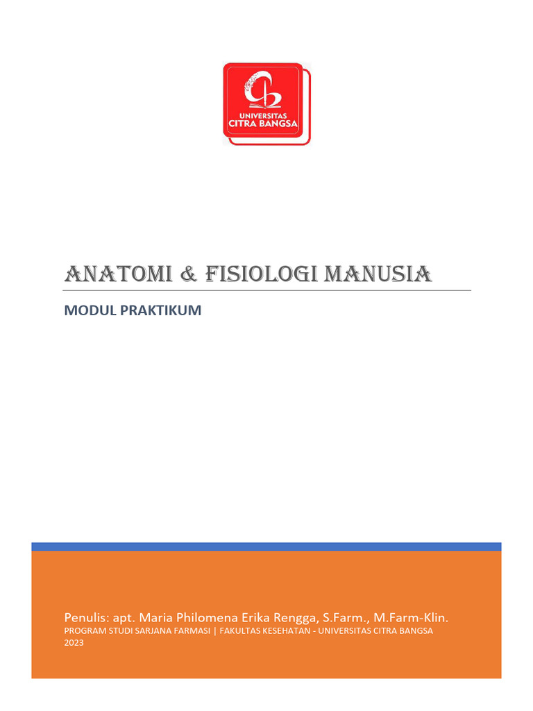 MODUL PRAKTIKUM ANATOMI DAN FISIOLOGI MANUSIA Genap 2023-2024 | PDF