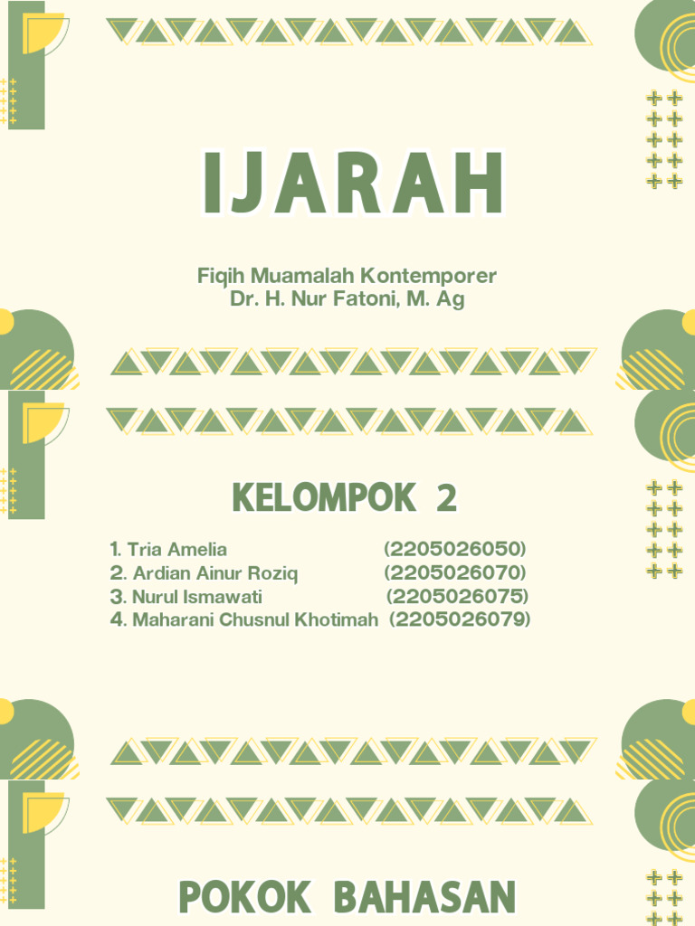 Kel. 2 FMK - Ijarah | PDF | Hukum | Pengelolaan Keuangan & Uang