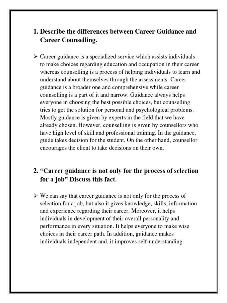 Career Guidance | PDF | Career & Growth | Self-Improvement