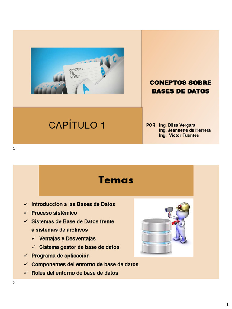 Capitulo _I_ Conceptos sobe Base de Datos | PDF | Archivo de ...