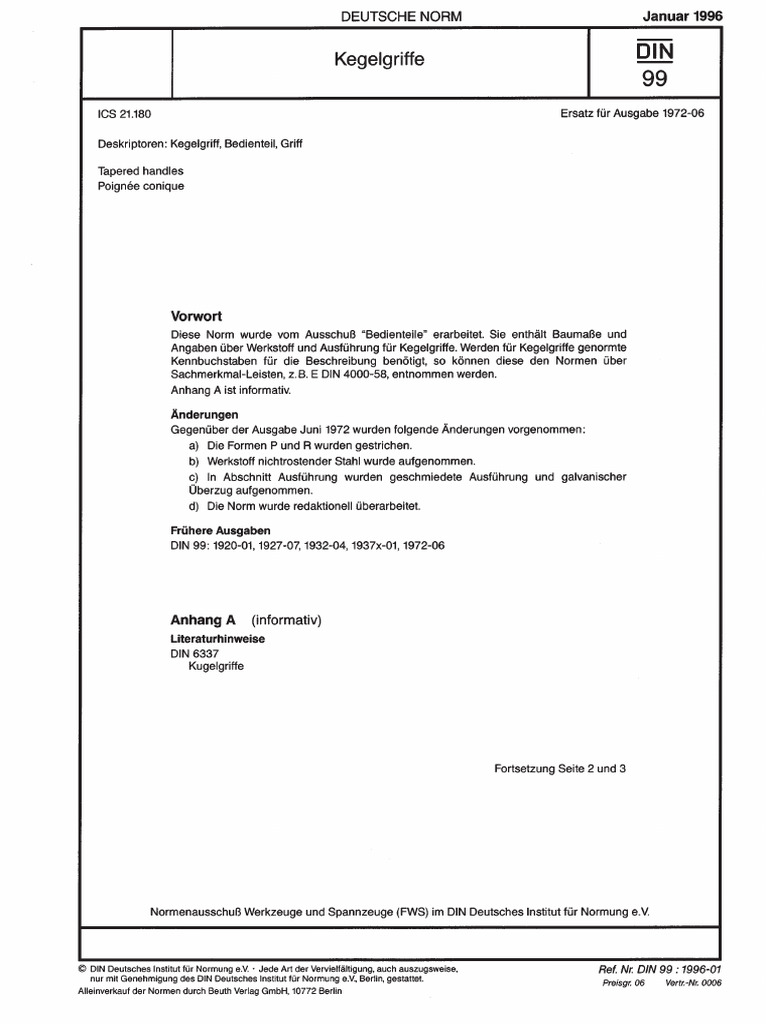 Din 99 1996-01 | PDF