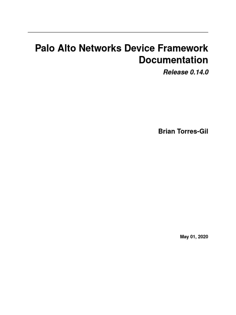 Vdocuments - MX - Palo Alto Networks Device Framework Documentation ...
