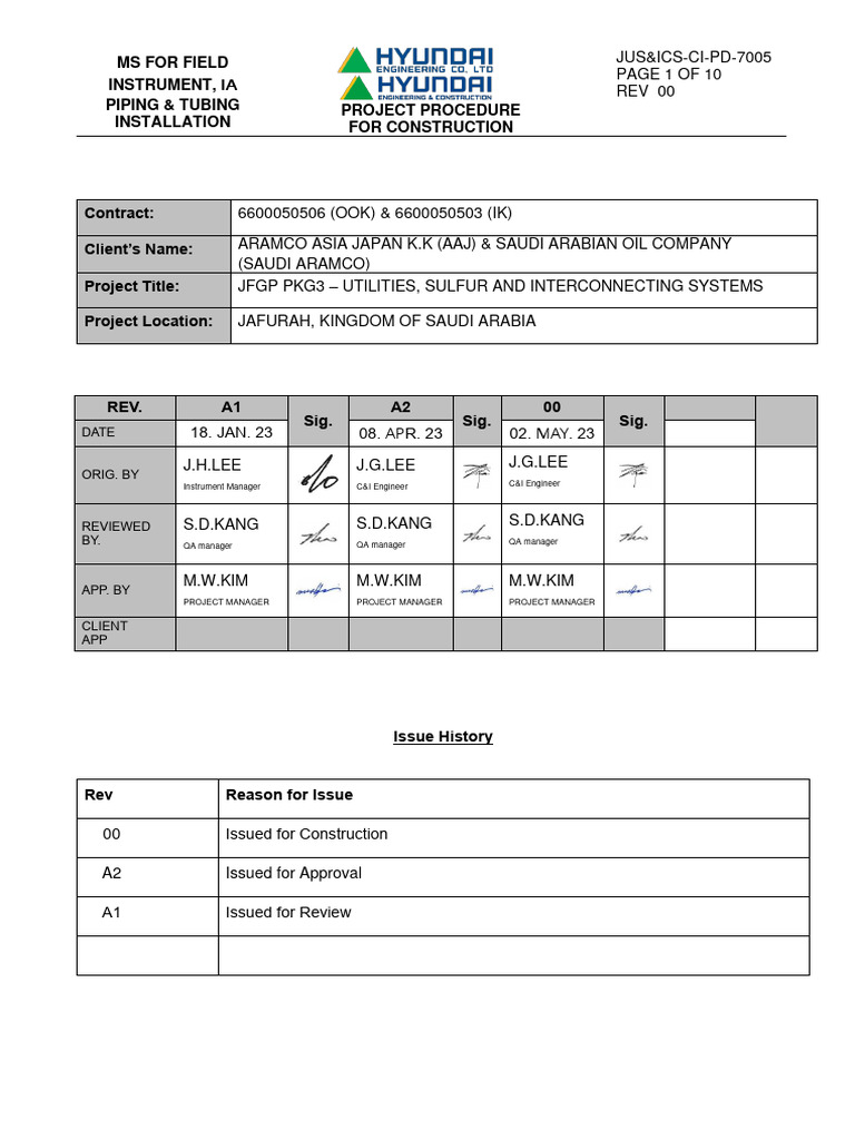 Instrument Air Tubing Installation Guide | PDF | Pipe (Fluid Conveyance ...