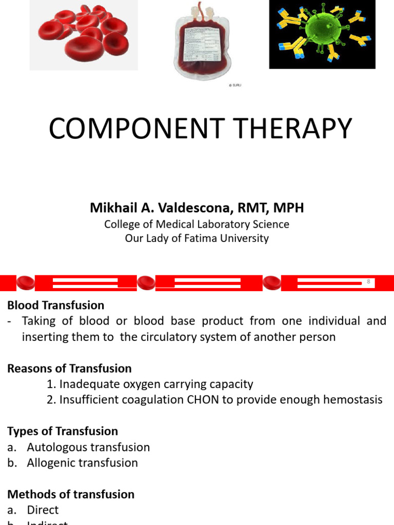 Component Therapy | PDF | Blood Plasma | Blood Transfusion