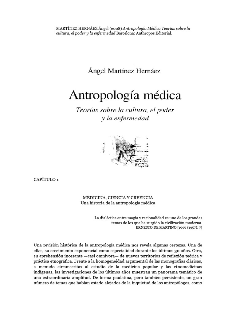 Martínez Hernáez Ángel Medicina, ciencia y creencia una historia de la ... Martínez Hernáez Ángel Medicina, ciencia y creencia una historia de la ...