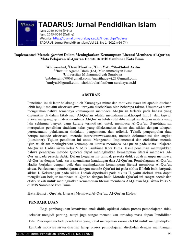 Mimin,+6 +Implementasi+Metode+Qiroâ ™ati+Dalam+Meningkatkan+Kemampuan+Literasi+Membaca+Al-Qurâ ...