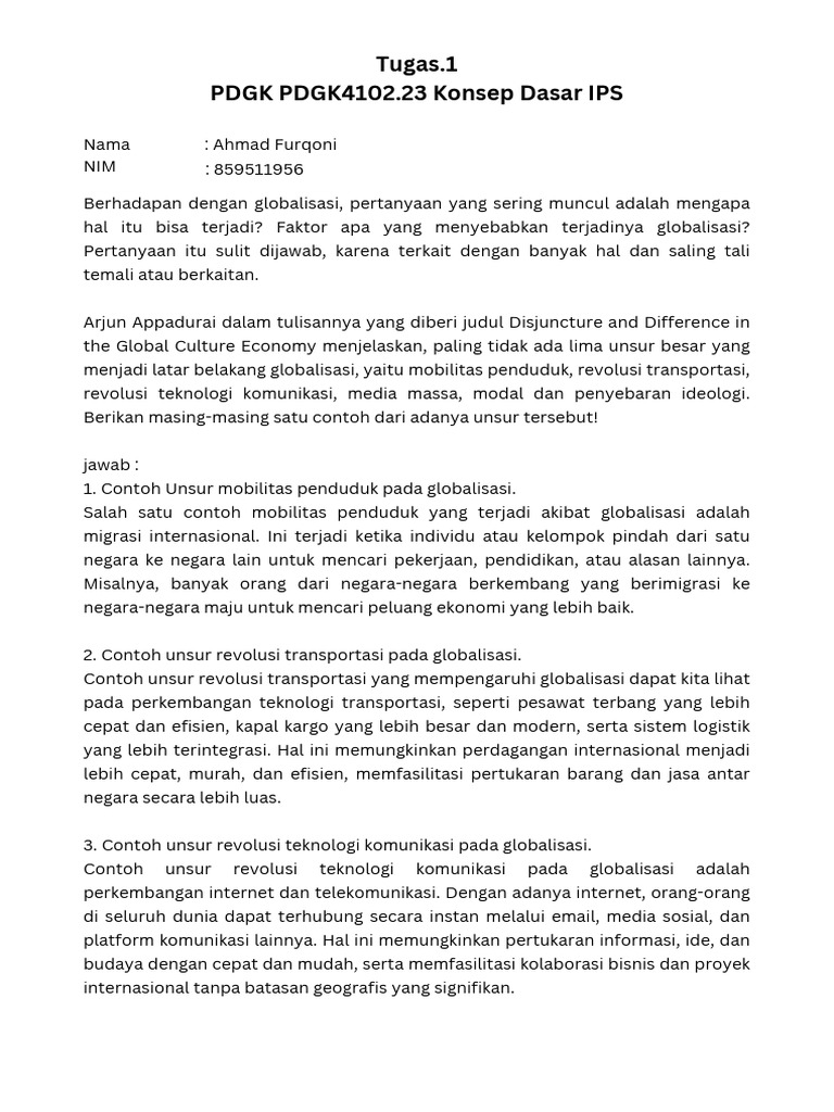 Tugas.1 Konsep Dasar IPS | PDF | Politik