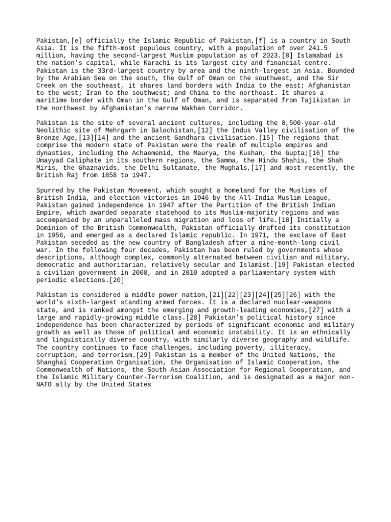 Pakistan Pdf Pakistan Asia