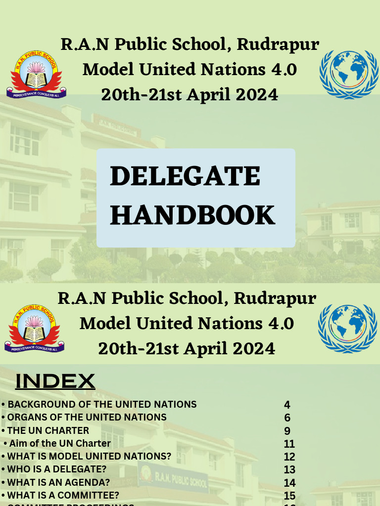 Model UN Delegate Handbook 2024 | PDF | United Nations | International ...