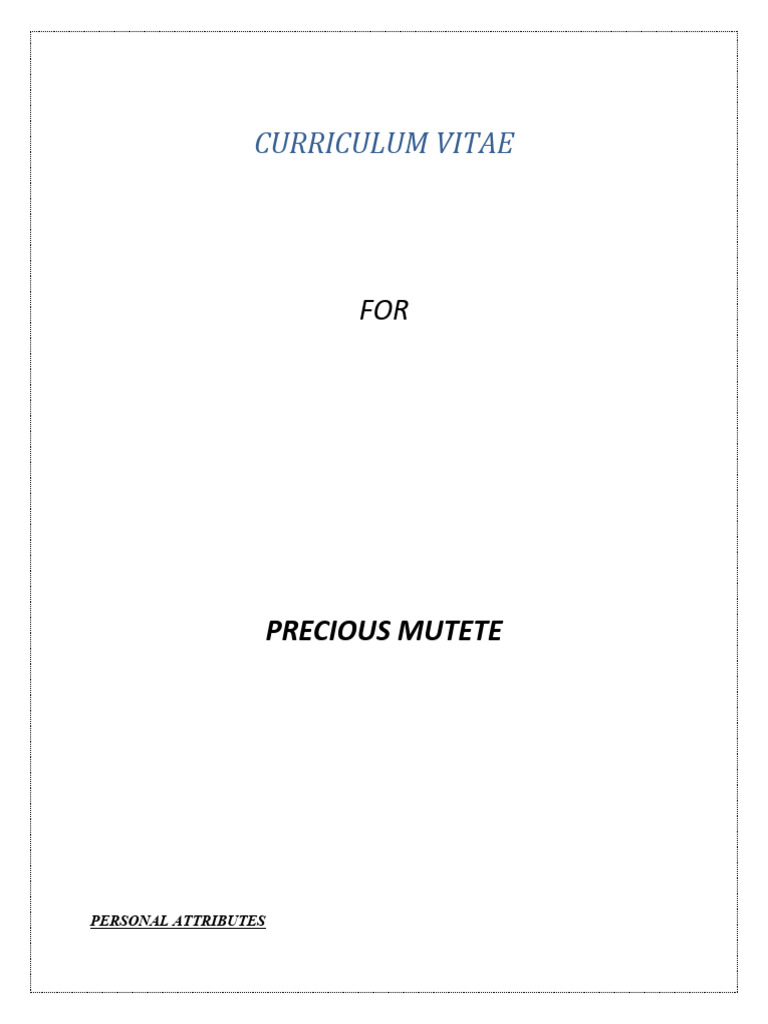 CV Precious Mutete | PDF