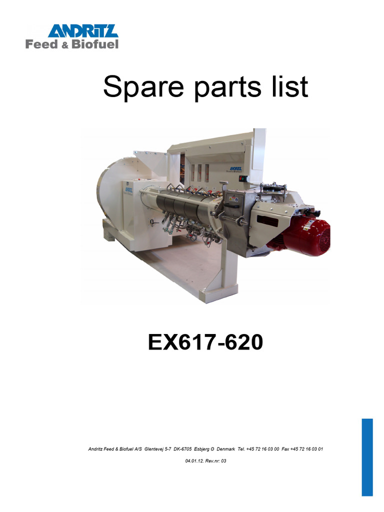 EX617 EX620 Spareparts EN Rev.03 | PDF | Valve | Screw
