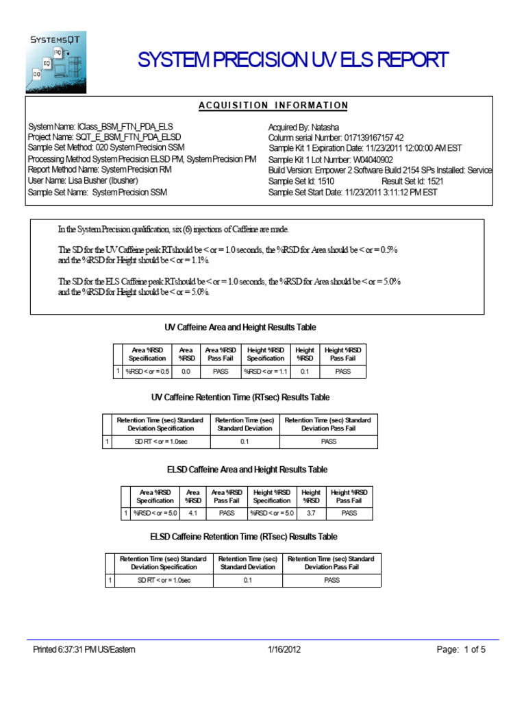 System Precision Report | PDF | Computing | Software