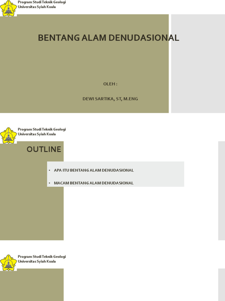 Bentang Alam Denudasional dan Ciri-cirinya | PDF
