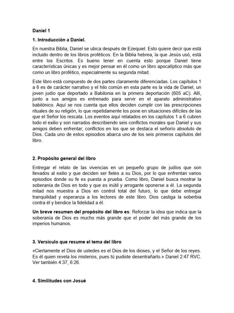 Daniel Cap. 1 | PDF | Daniel (figura bíblica) | Libro de daniel