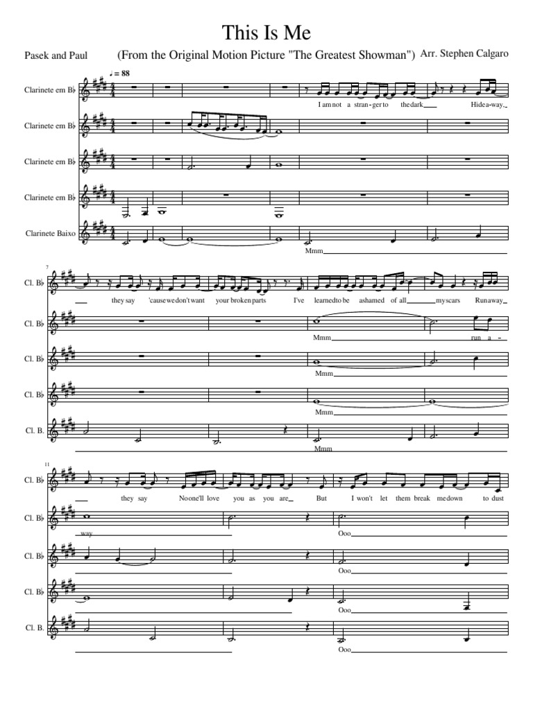 This Is Me The Greatest Showman-Partitura e Partes | PDF