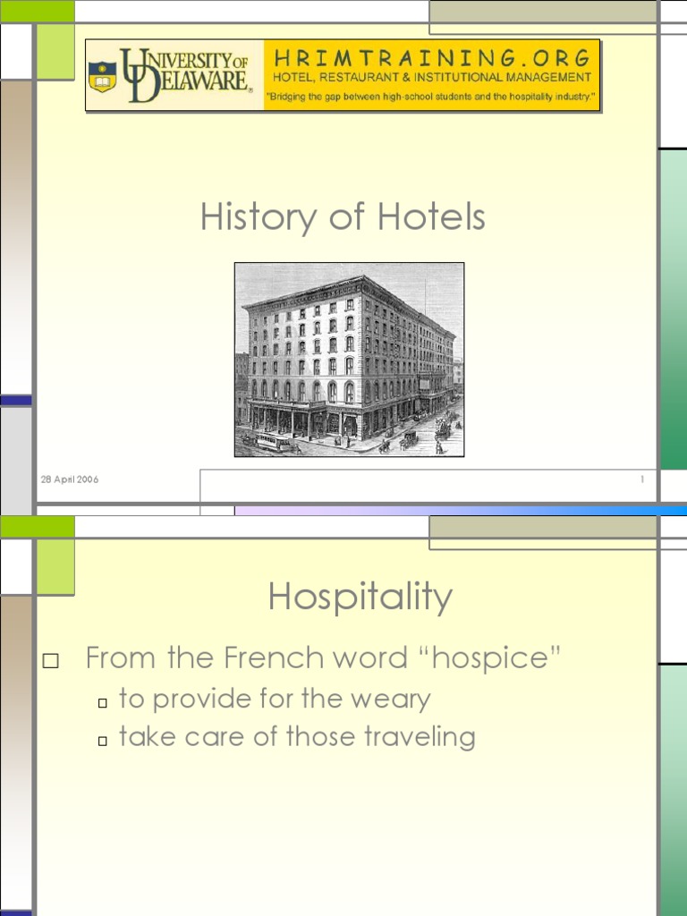 History of Hotels | PDF | Hotel | Hotel And Accommodation
