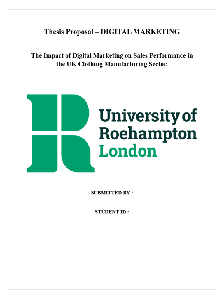 Thesis Proposal | PDF | Digital Marketing | Quantitative Research