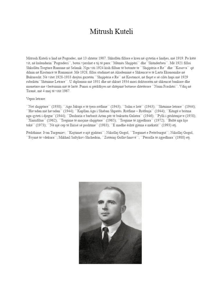 Mitrush Kuteli | PDF