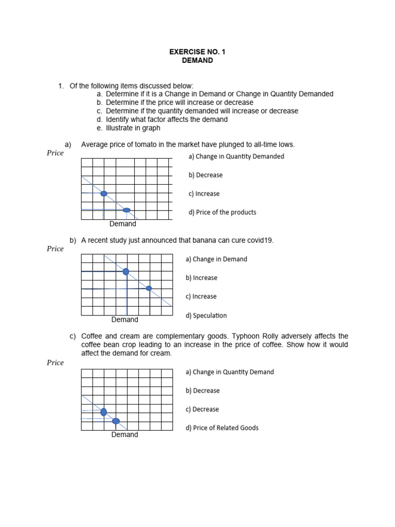 Exercise 1. Demand (5) (AutoRecovered) 123 | PDF | Demand | Demand Curve