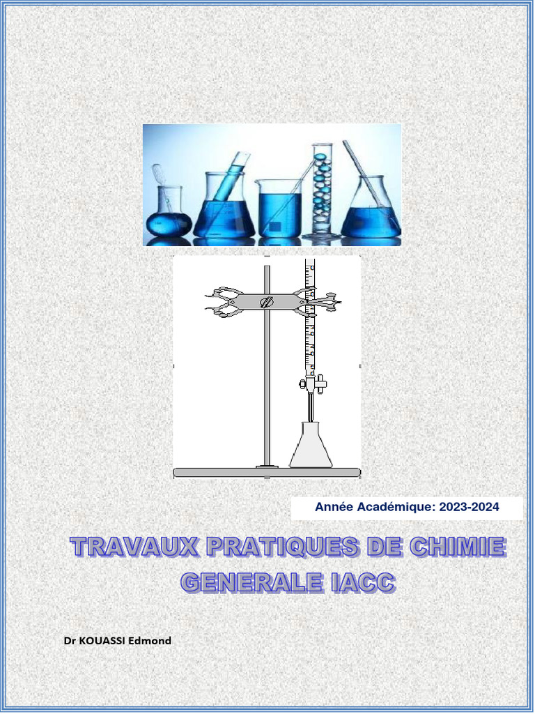 Fascicule de TP IACC-2023-24 | PDF | Titrage | Chimie