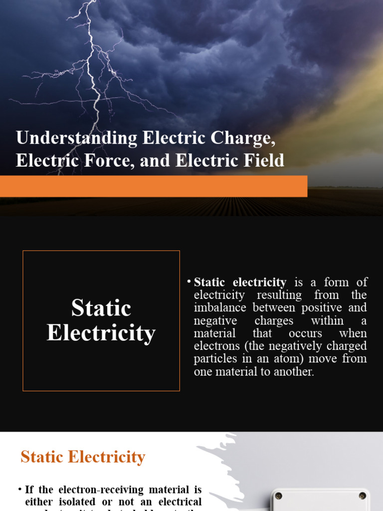 Understanding Electric Charges, Electric Force, Electric Field | PDF ...