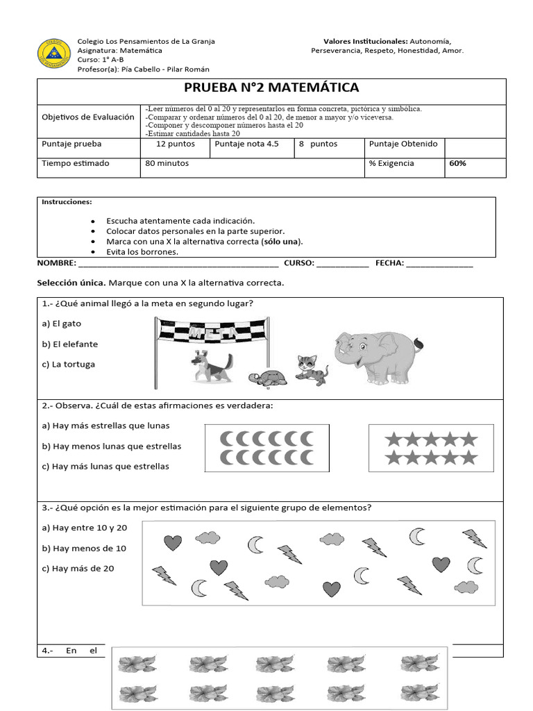 Prueba N°2 Abril | PDF