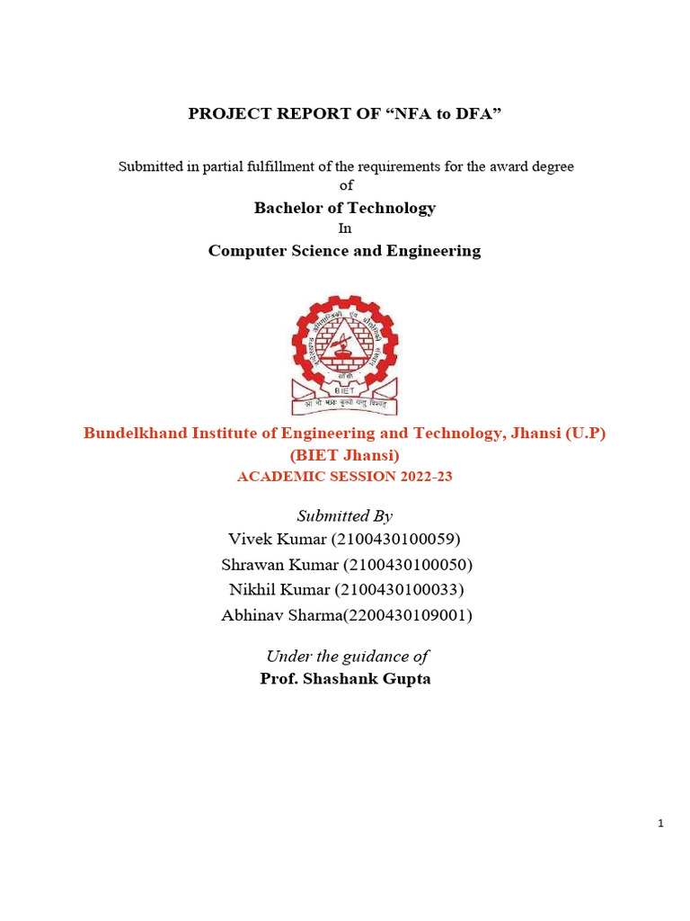 Toc Project | PDF | Formal Methods | Algorithms