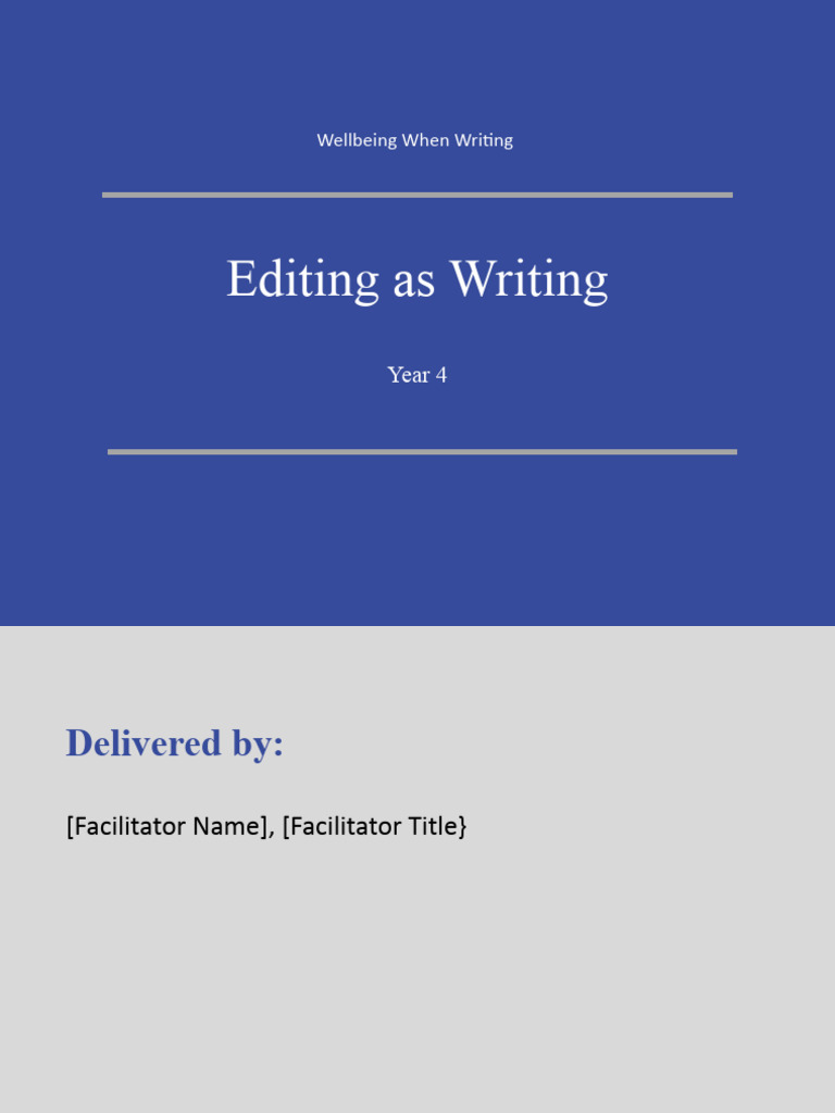 Editing As Writing - Writing FINAL - University of Westminster - May 2020 | PDF | Proofreading ...