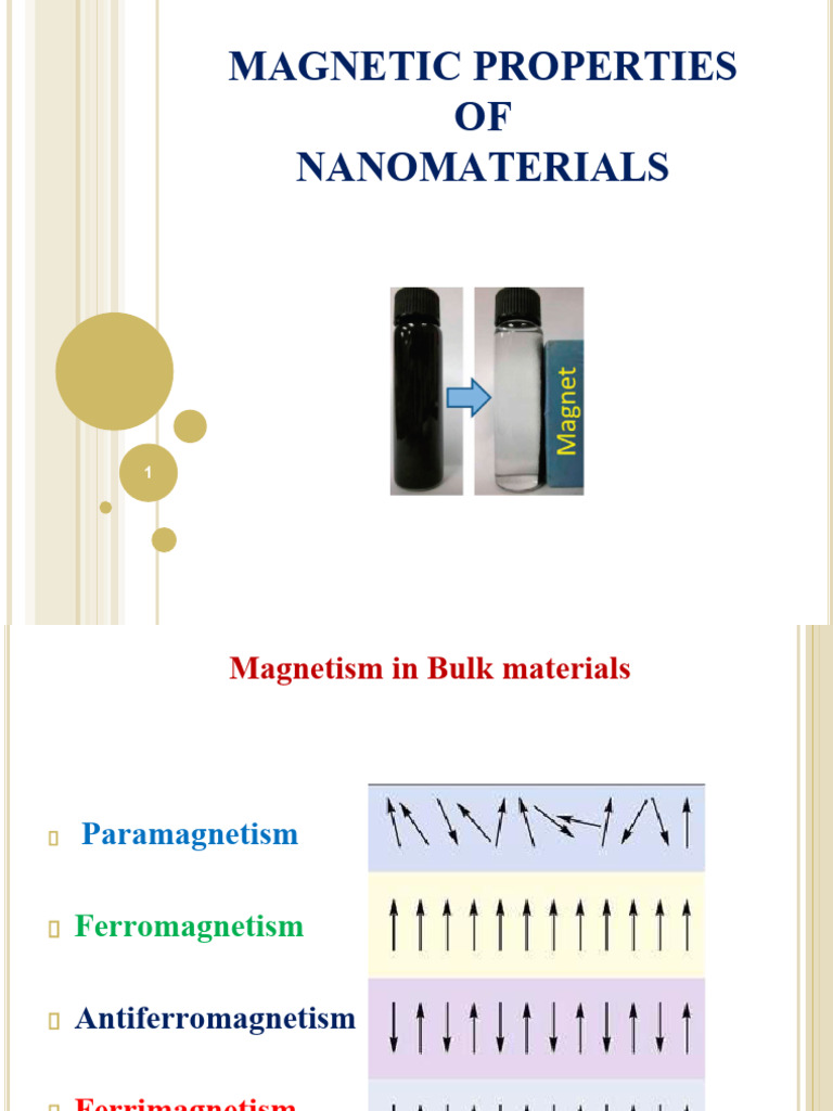 3 Magnetic Properties of Nano Particles | PDF | Ferromagnetism | Magnetism