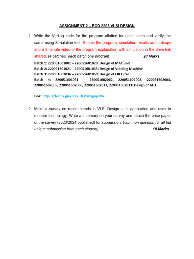 VLSI Design Assignment Overview | PDF | Computers