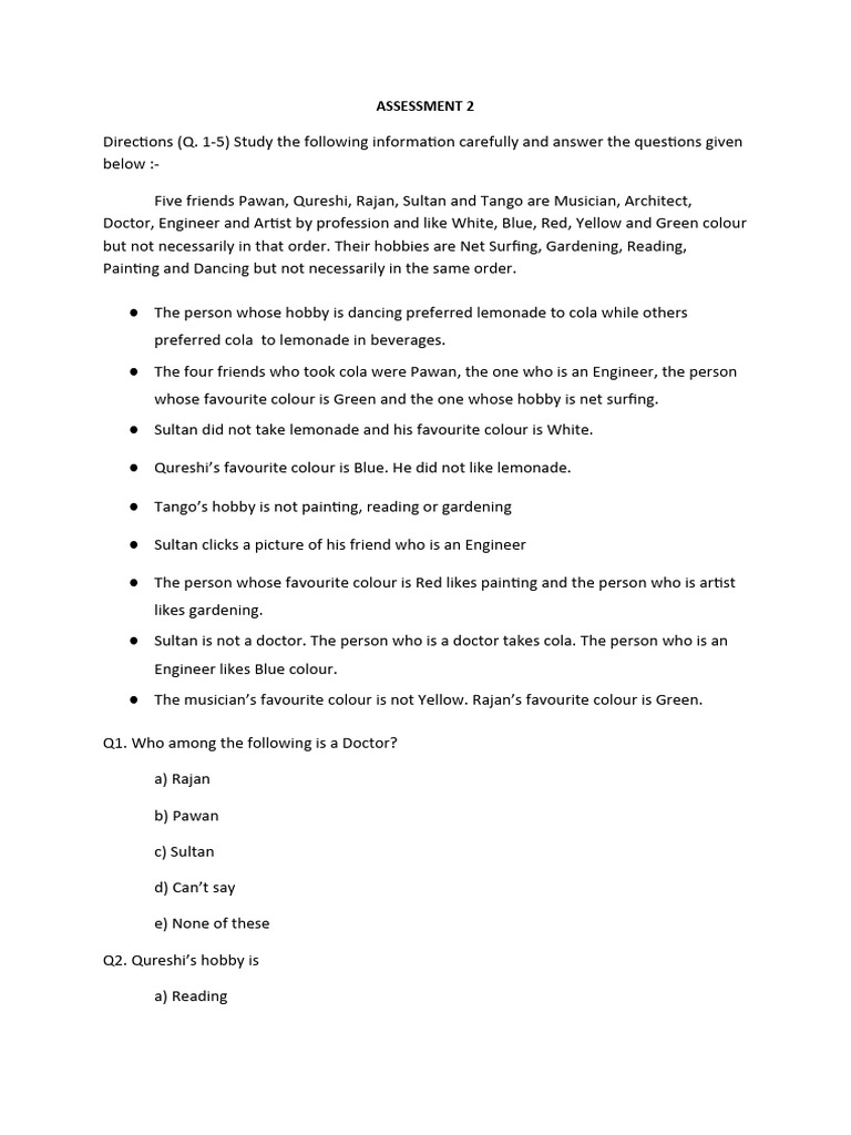 Syllogism and Logic Puzzles Analysis | PDF