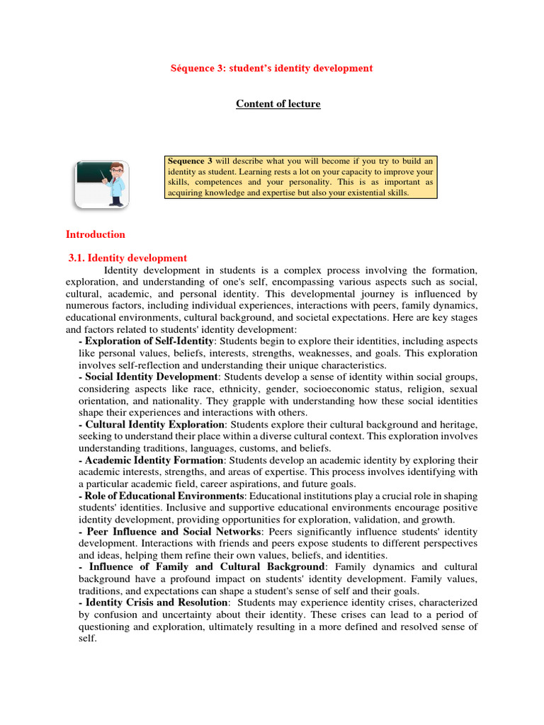 Séquence 3 | PDF | Identity (Social Science) | Self Actualization