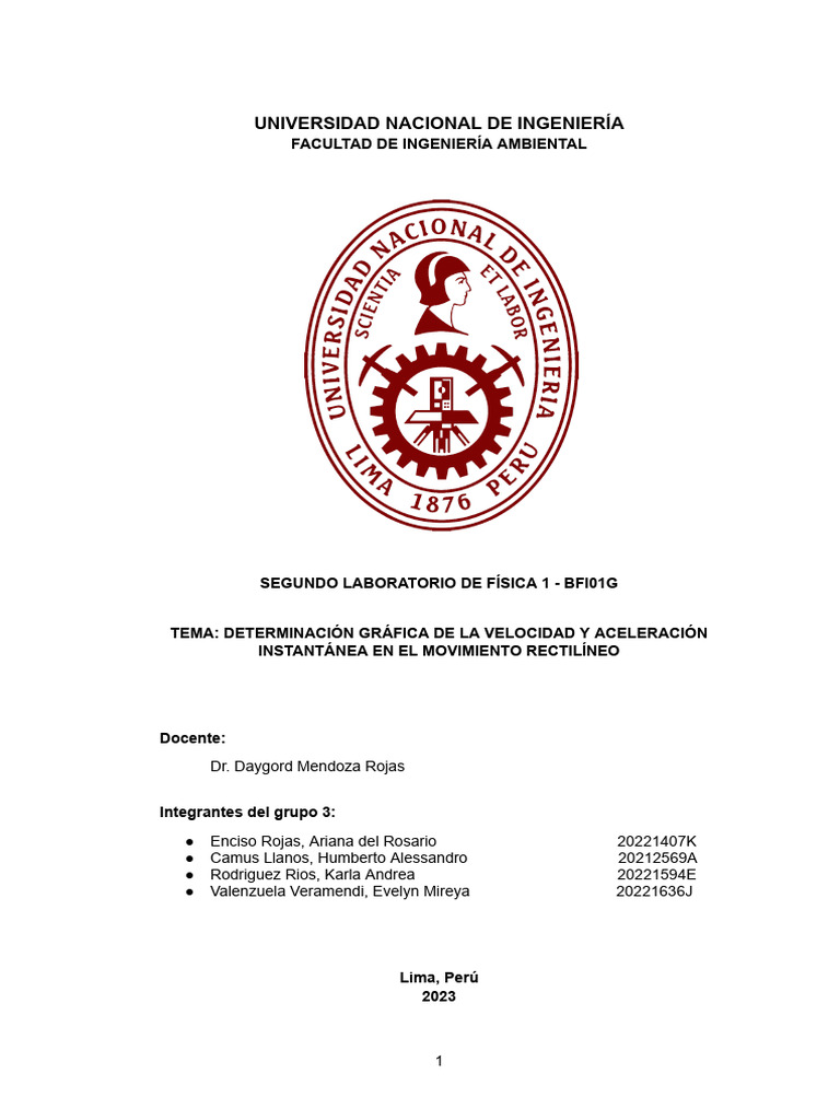 Laboratorio 2 Física | Descargar gratis PDF | Velocidad | Aceleración
