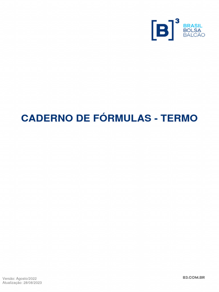 Caderno de Formulas - Termo | PDF | Moeda | Dólar americano