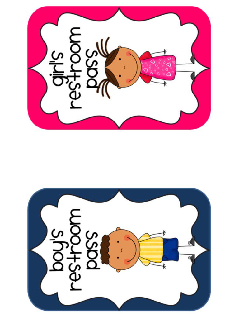 Bathroom Pass Pdf