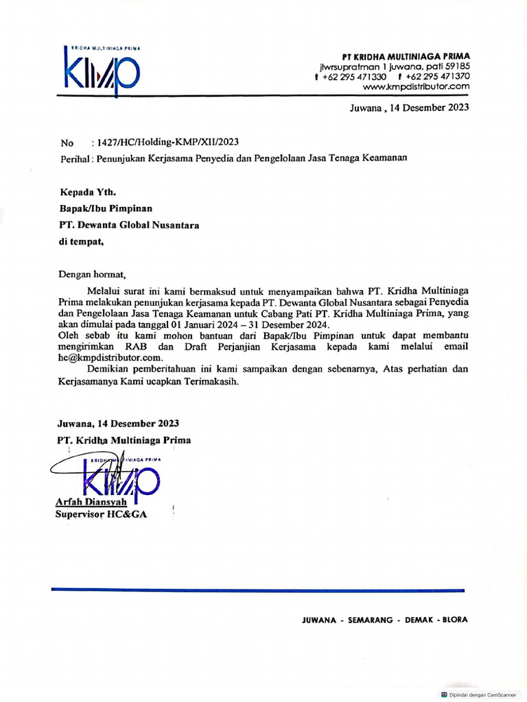 Penunjukkan Keamanan Dewanta 2024 Cabang Juwana | PDF
