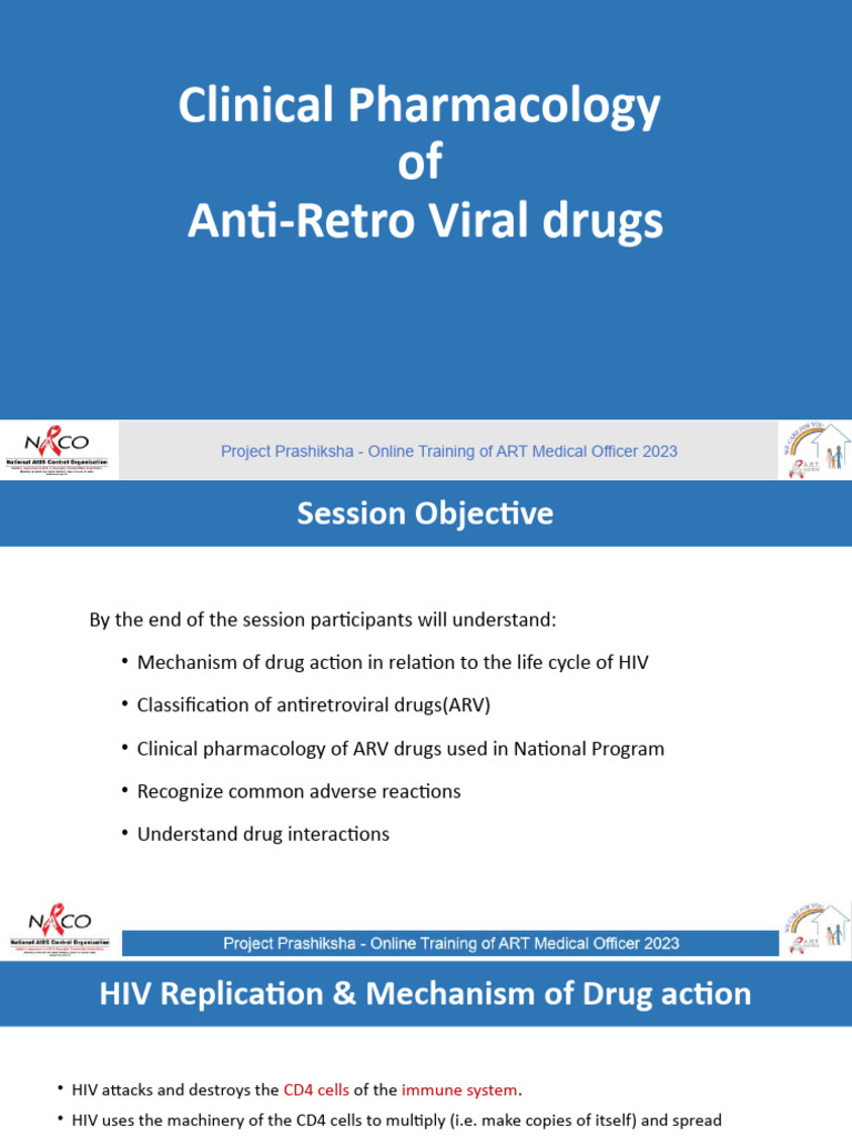 5.1. Clinical Pharmacology of Anti-Retroviral Drugs | PDF | Management ...