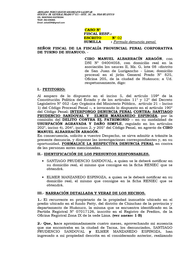 Modelo de Practica Forense | PDF | Fiscal | Castigos