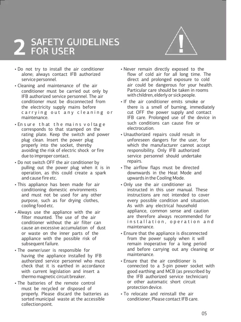 User Manual IFB FastCool CI2052D323G1 (English - 54 Pages) | PDF | Ac Power Plugs And Sockets ...