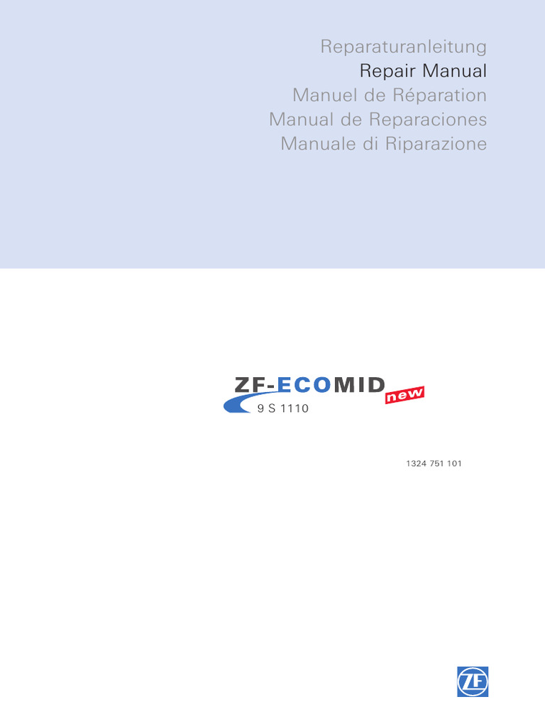 Cx. Vel. Zf-ecomid 9s 1110 Manual | PDF | Screw | Manual Transmission
