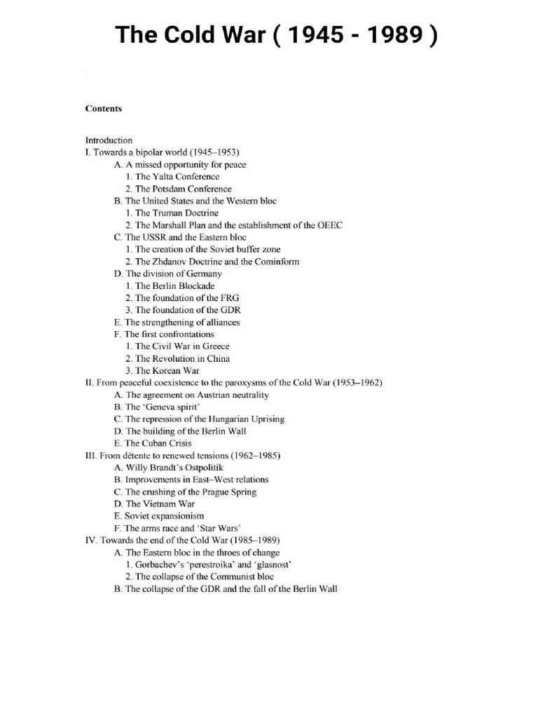 Project PDF On Cold War | PDF