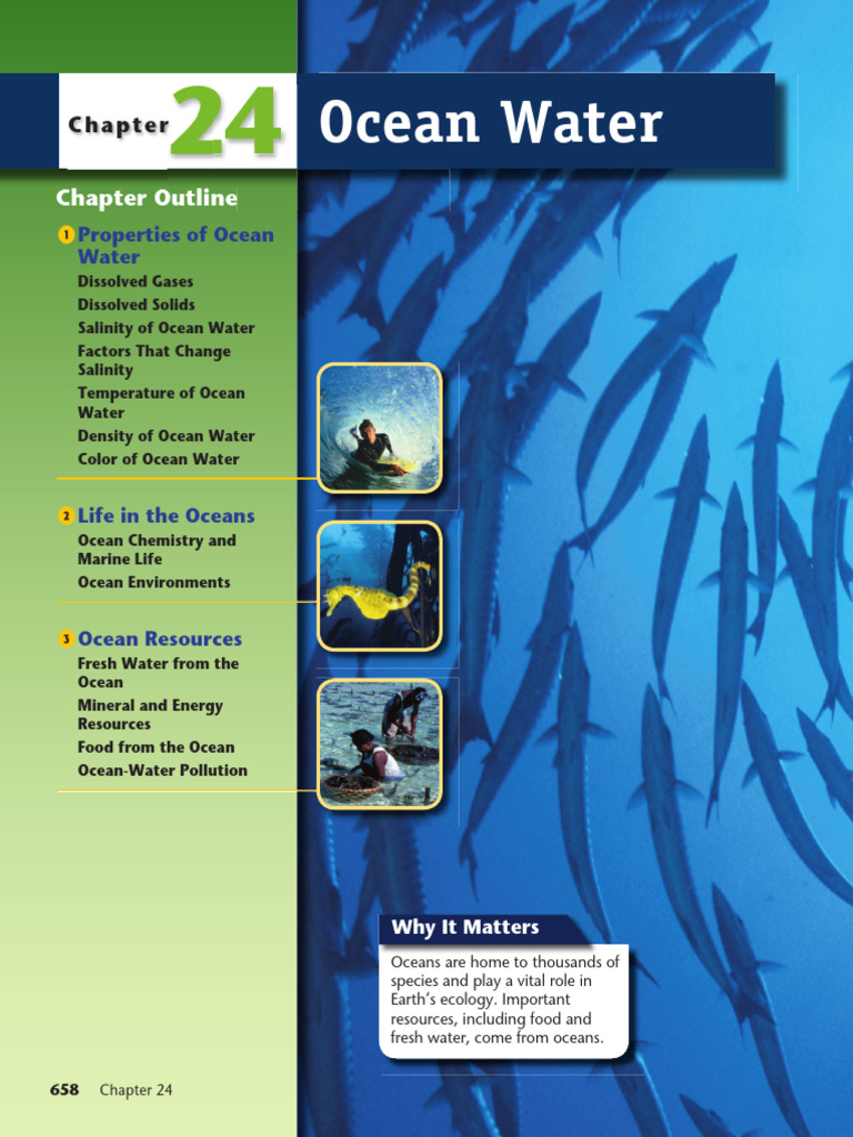 Chapter 24 Ocean Water | PDF | Oceans | Water