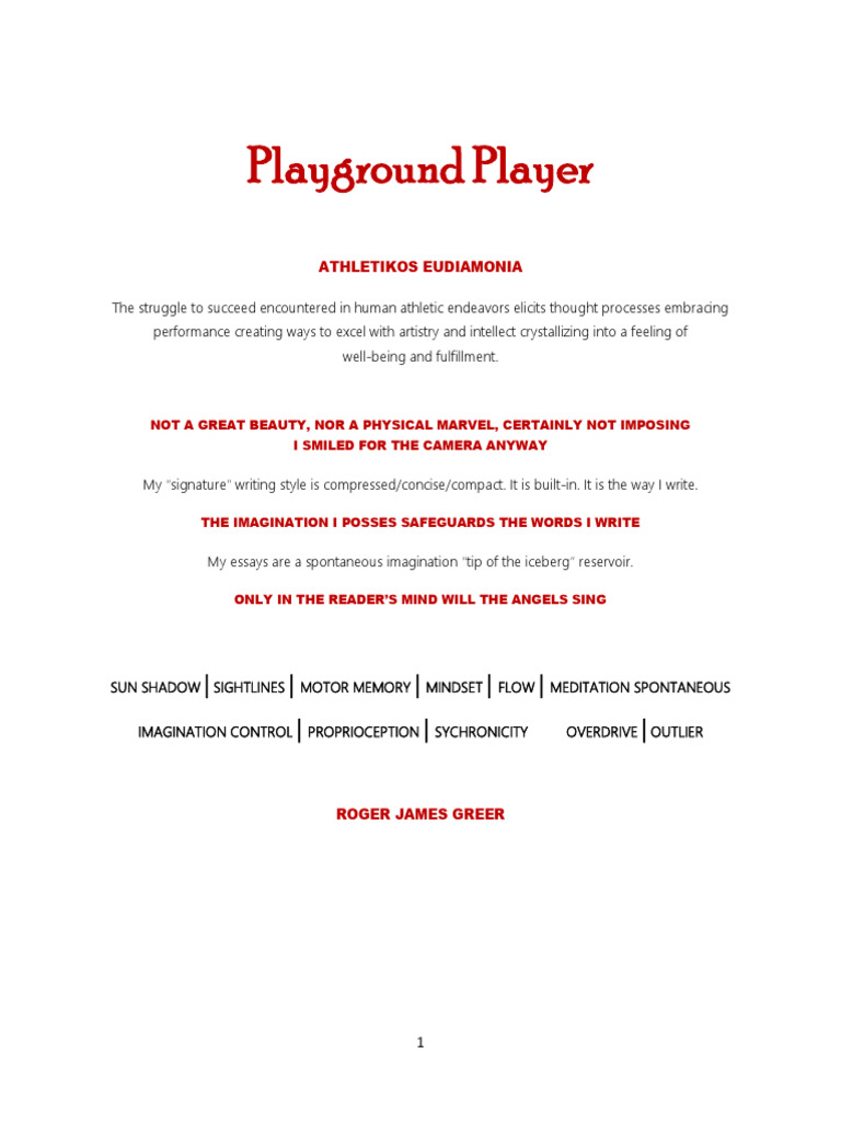 Playground Player | PDF | Baseball Field | Consciousness