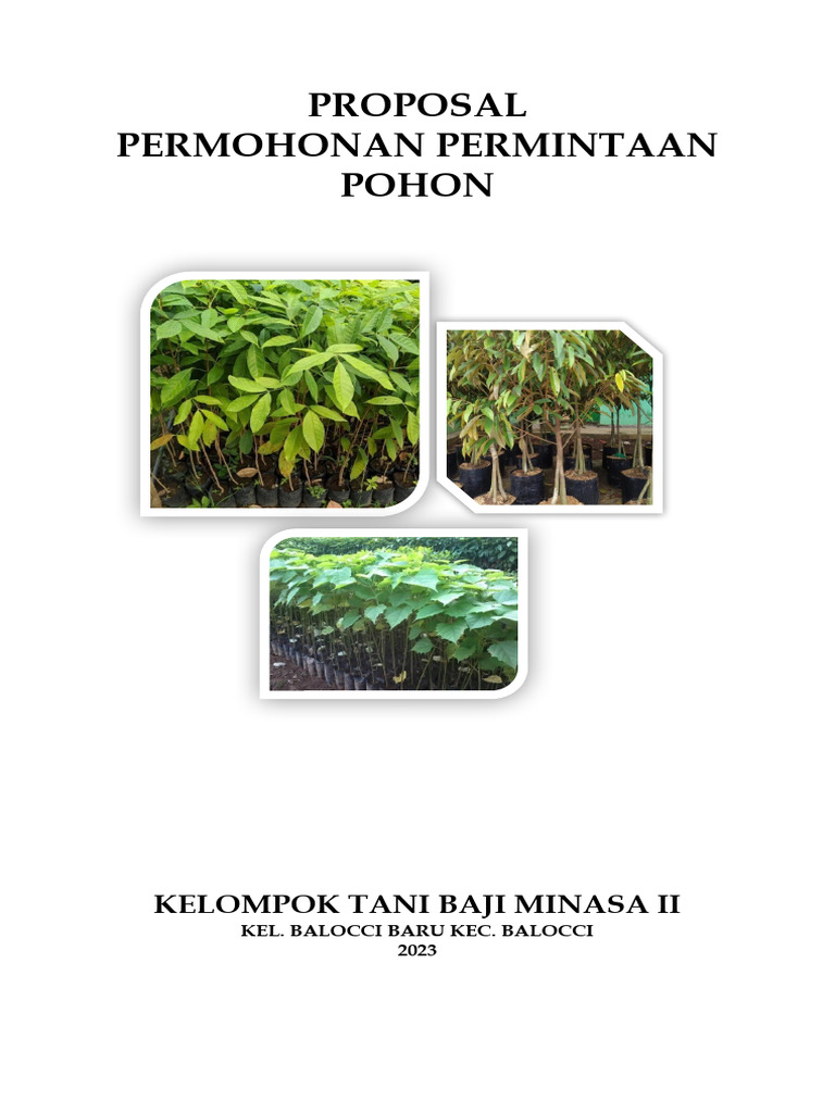 Proposal Baji Minasa Ii Tanaman Pohon | PDF