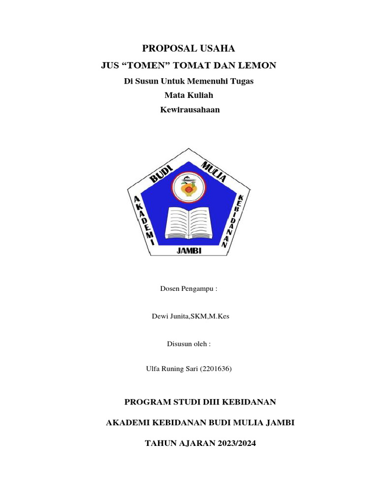 Proposal Tomen Ulfa Runing Sari 22 | PDF