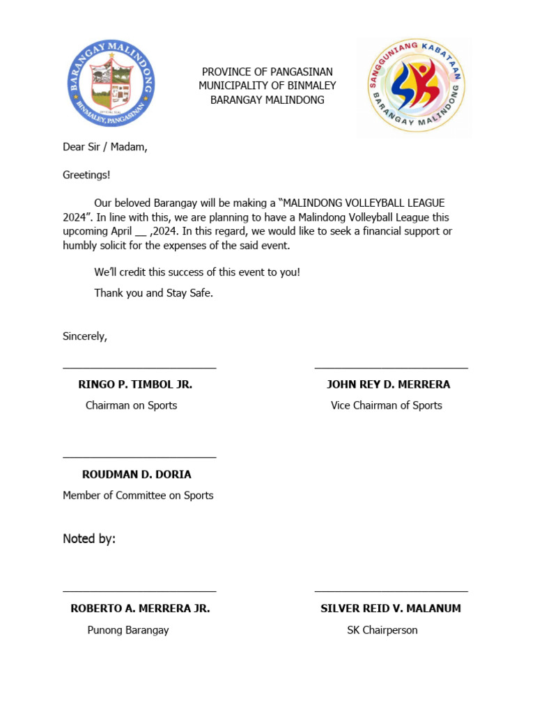 Solicitation Letter | PDF