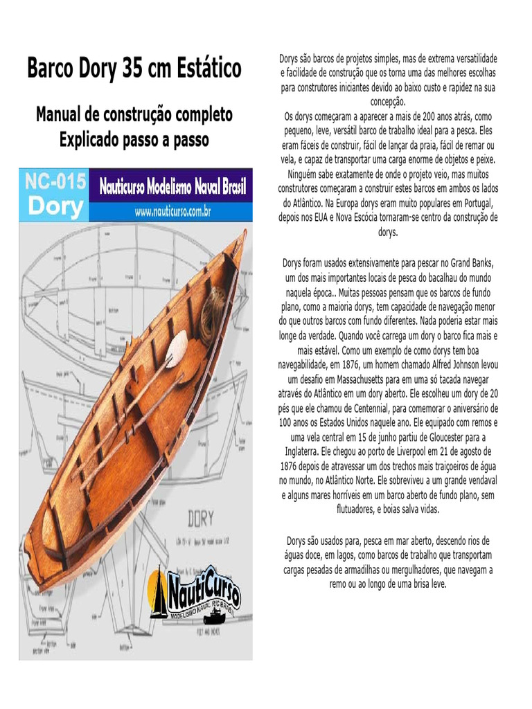 Construção do Barco Dory Passo a Passo | PDF | Barcos | Casco (embarcação)